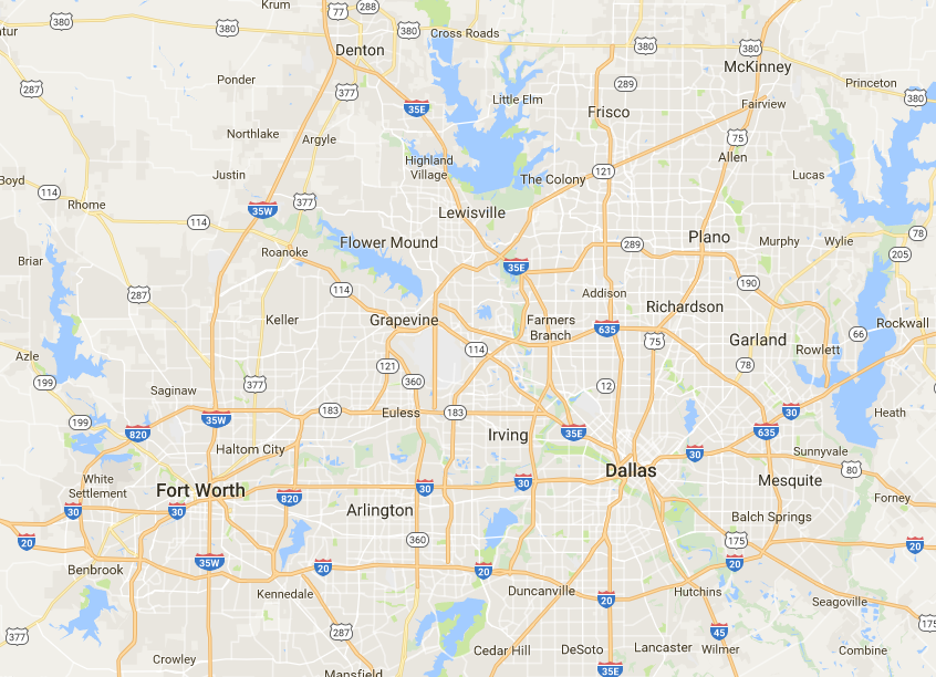 Printable Map Of Dfw Metroplex