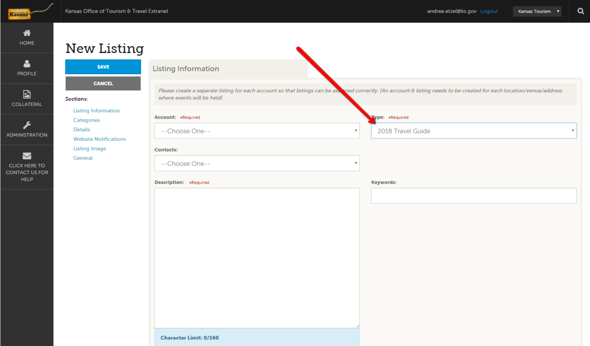 Entering a New Listing
