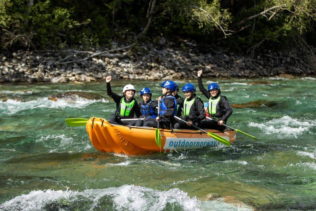 Family rafting grade 2 in Raundal River, Voss, Outdoor Norway