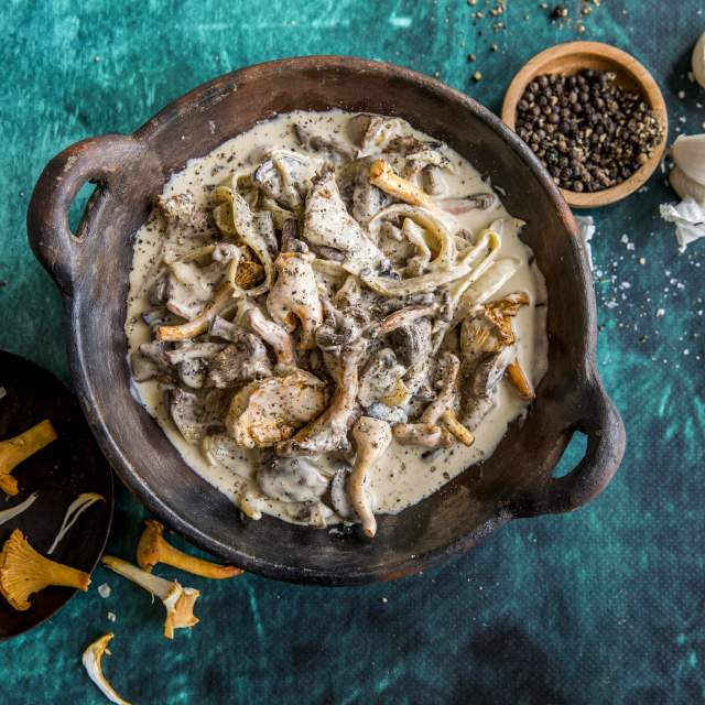french style mushroom stew