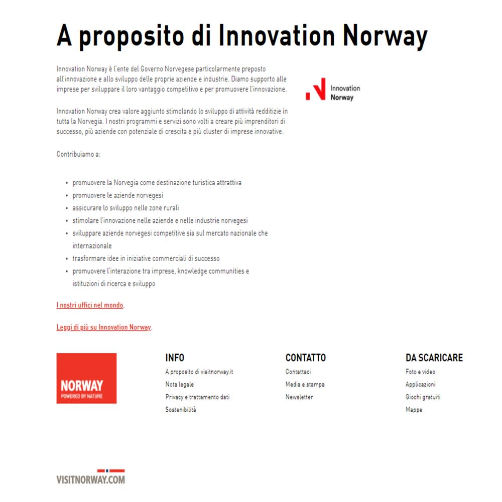 A proposito di Innovation Norway