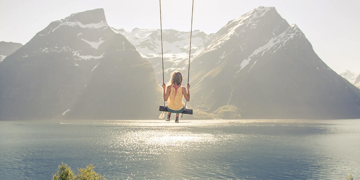 Norwegian swings with stunning views